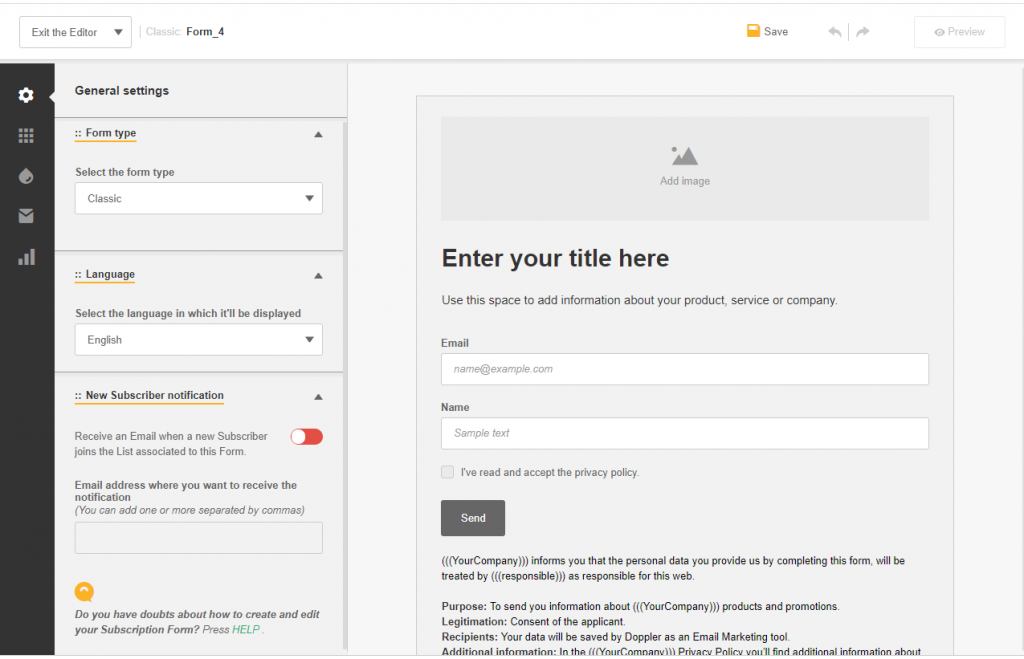How to create a Subscription Form?