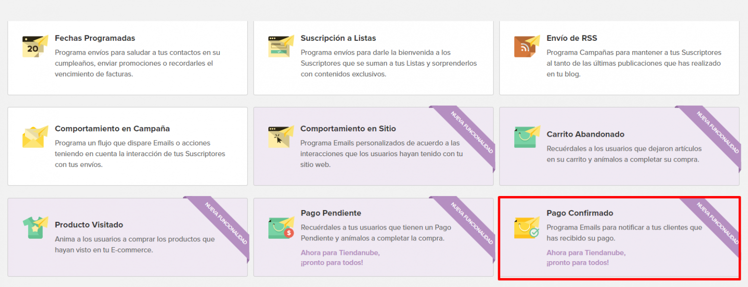 Cómo crear un Automation de Pago Confirmado para Tiendanube - Doppler ...